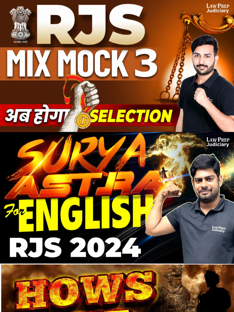 Mix Mock - 3 For RJS Exam by Karan Sangwan Sir | PDF