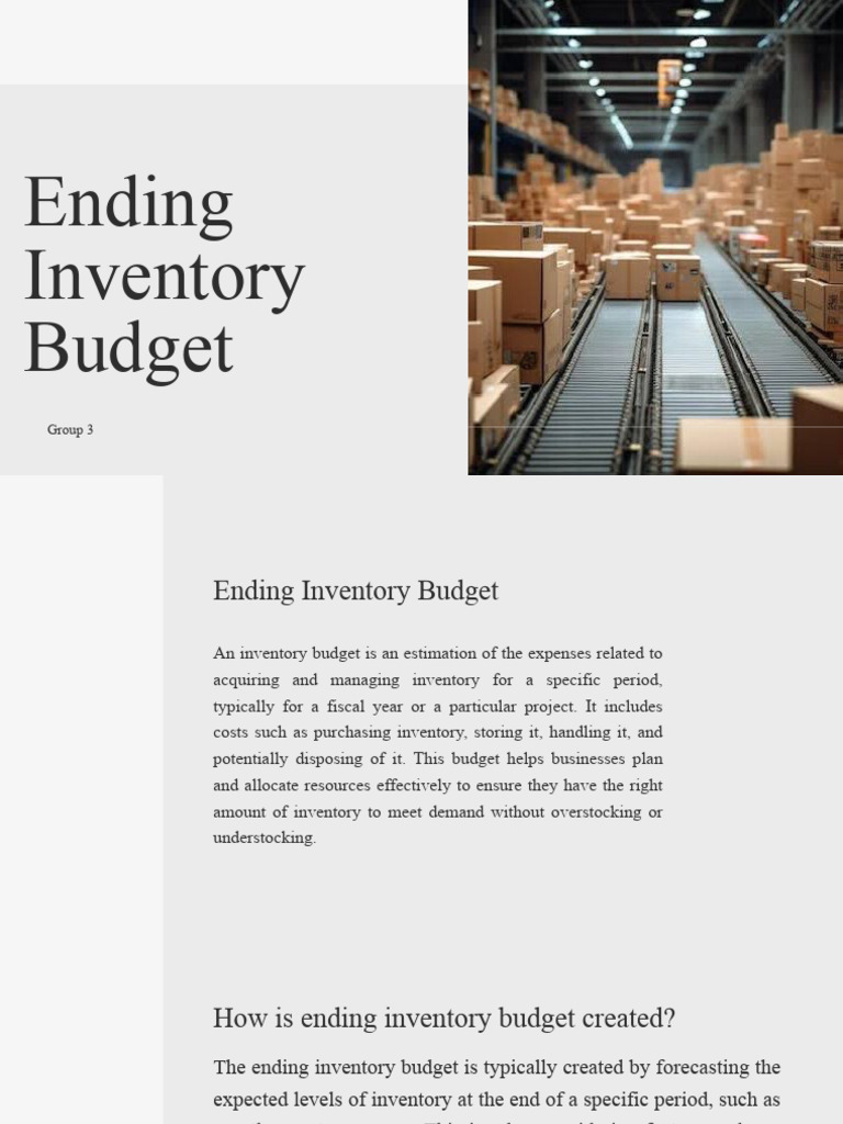 Ending Inventory Selling Administrative Budget | PDF | Budget | Inventory