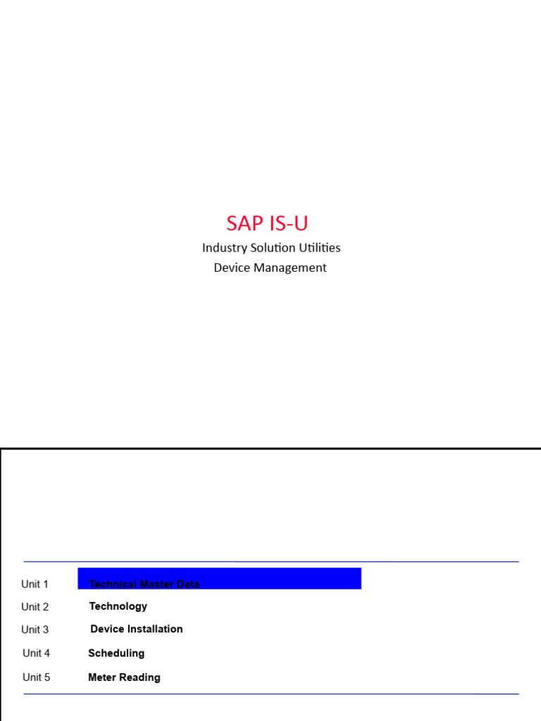SAP IS-U Device Management Overview | PDF | Transformer | Information