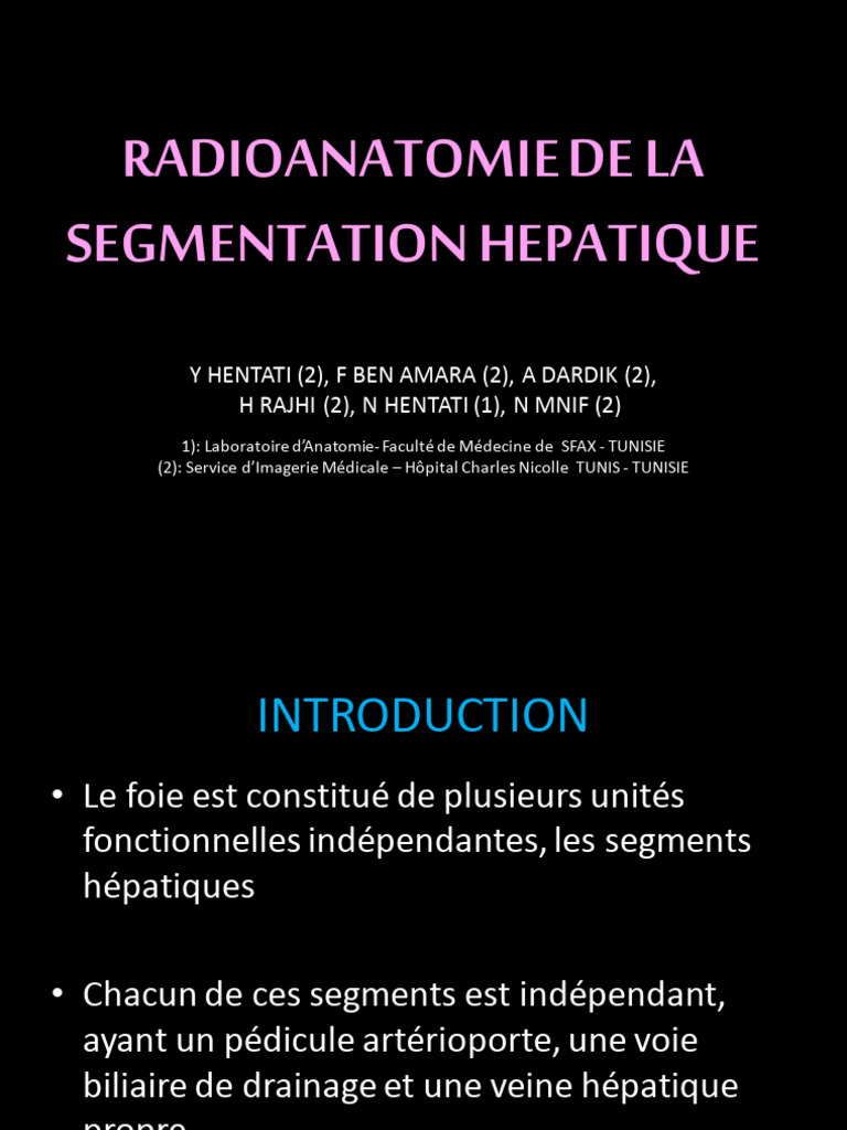Segmentation hépatique en imagerie | PDF | Foie | Spécialités médicales