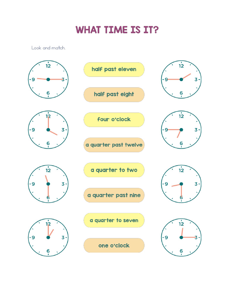 PRINT Telling-Time-Half-Past-A-Quarter-Past-A-Quarter-To-Fun-Activities ...