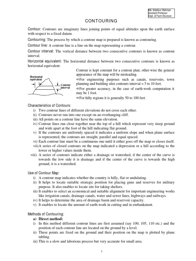 CONTOURING | PDF | Contour Line | Map