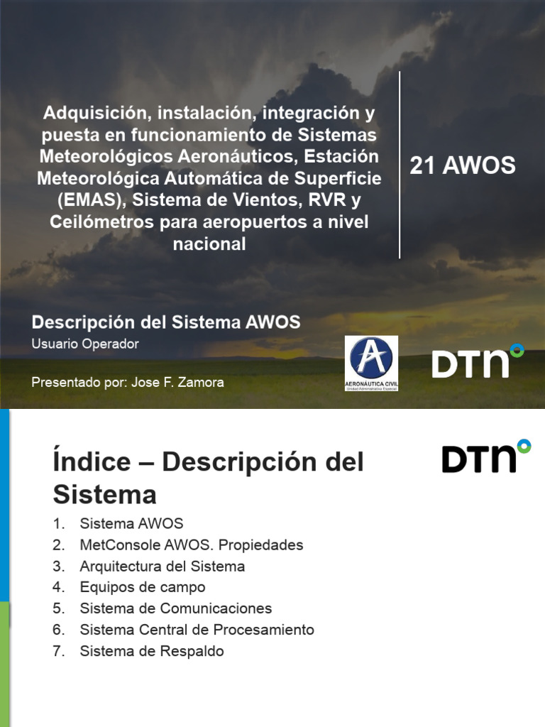 DTN-0303-000-01.Descripción Del Sistema AWOS | PDF | Red de ...