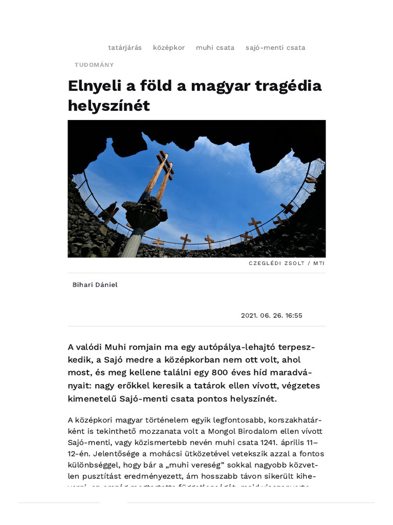 Muhi Csata Nyomait Nem Találják - Elnyeli A Föld A Magyar Tragédia ...
