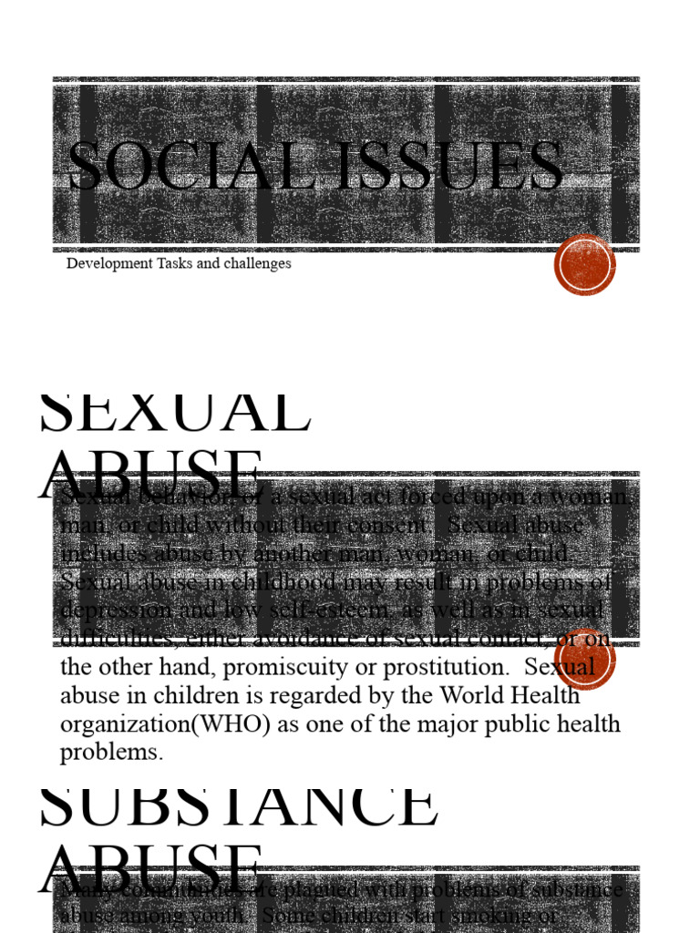 Perdev Social Issues | PDF | Substance Abuse | Developmental Psychology