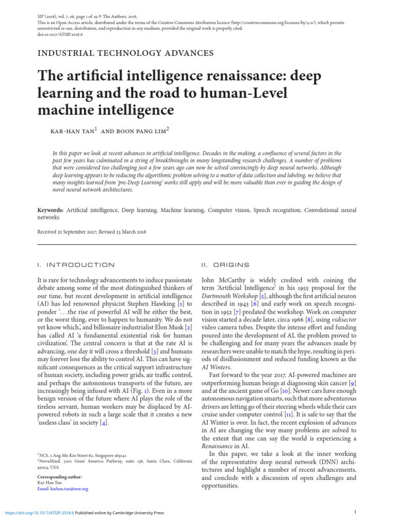 The Artificial Intelligence Renaissance Deep Learning and The Road To ... The Artificial Intelligence Renaissance Deep Learning and The Road To ...