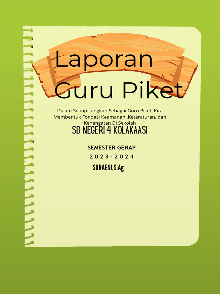 Laporan Guru Piket Erni) PDF | PDF