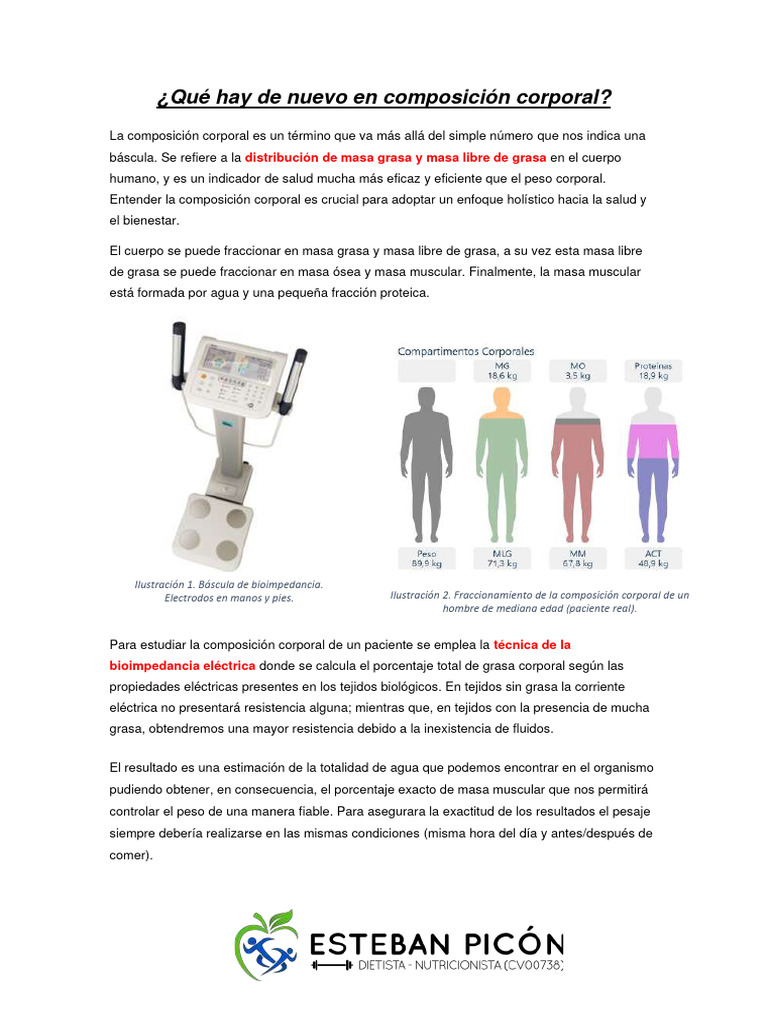 Composición Corporal | PDF | Tejido adiposo | Medicina CLINICA