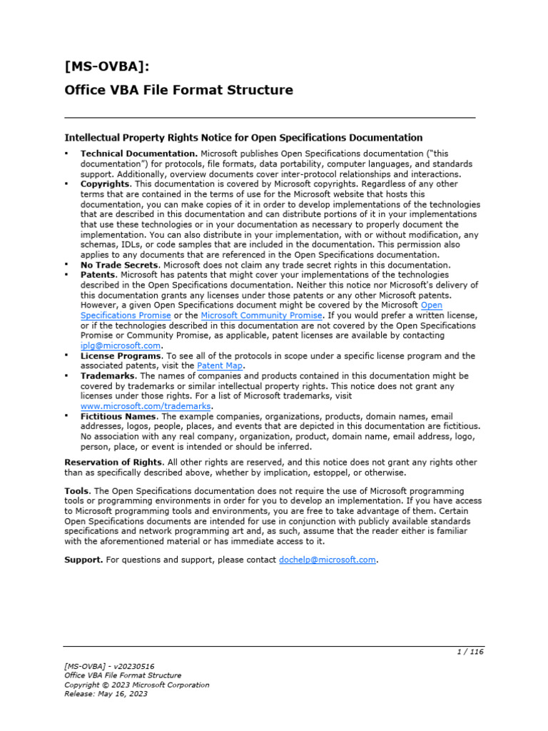 MS Ovba | PDF | Visual Basic For Applications | Component Object Model