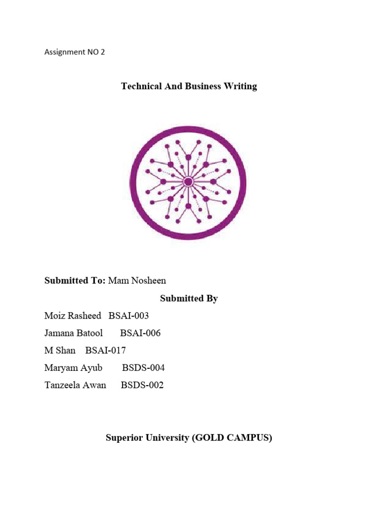 Technical and Business Writing: Assignment NO 2 | PDF | Computing | Design