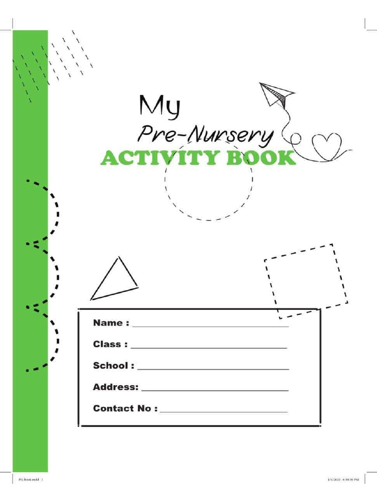 My Pre Nursery Activity Book | PDF