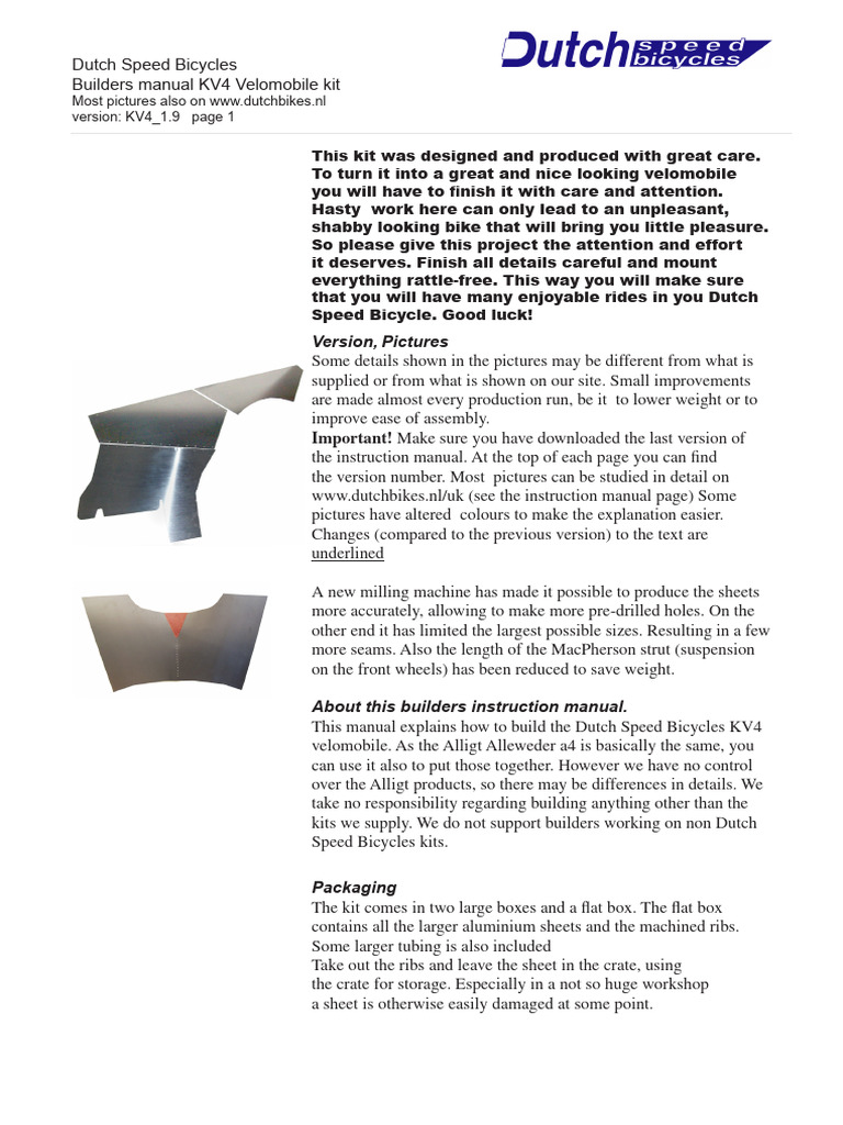 Builders Manual KV4 1.9 | PDF | Rivet | Screw