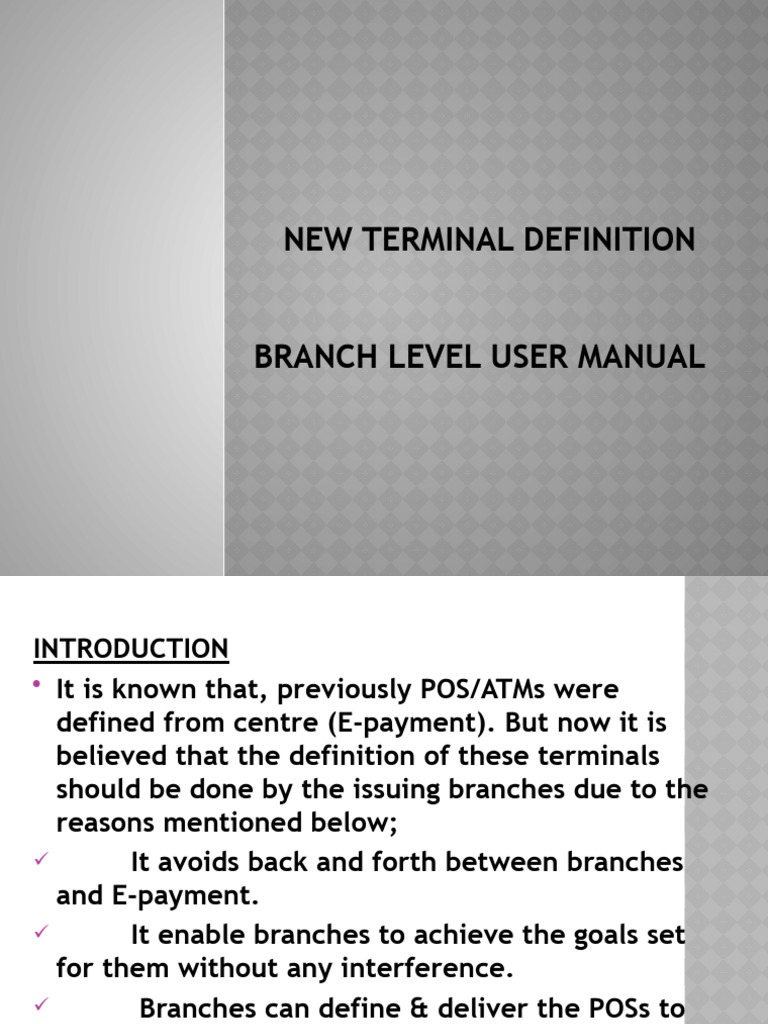 6.Terminal_definition | PDF | Point Of Sale | Automated Teller Machine
