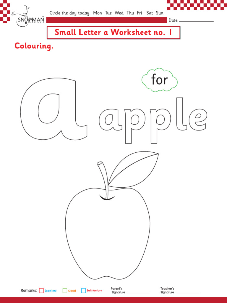 English Small Letter Worksheets | PDF