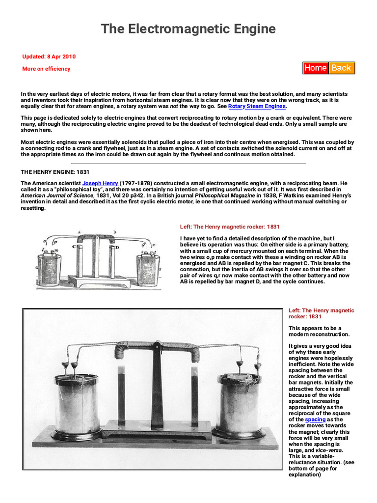 The Electromagnetic Engine | PDF | Electric Motor | Engines
