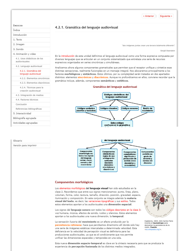4.2.1. Gramática Del Lenguaje Audiovisual | PDF | Percepción | Gramática