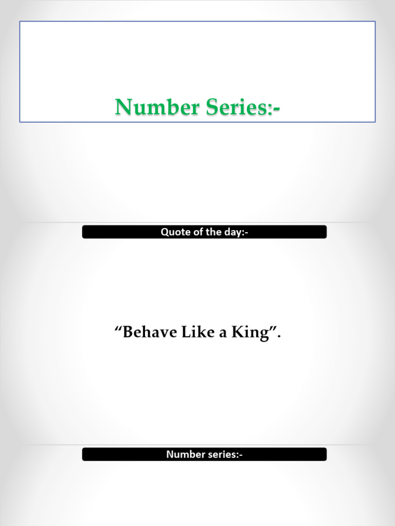 Number Series | PDF | Teaching Methods & Materials | Computers