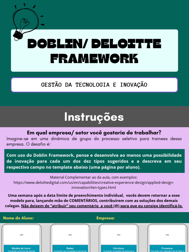 Inovações com o Framework Doblin | PDF | Inovação | Business