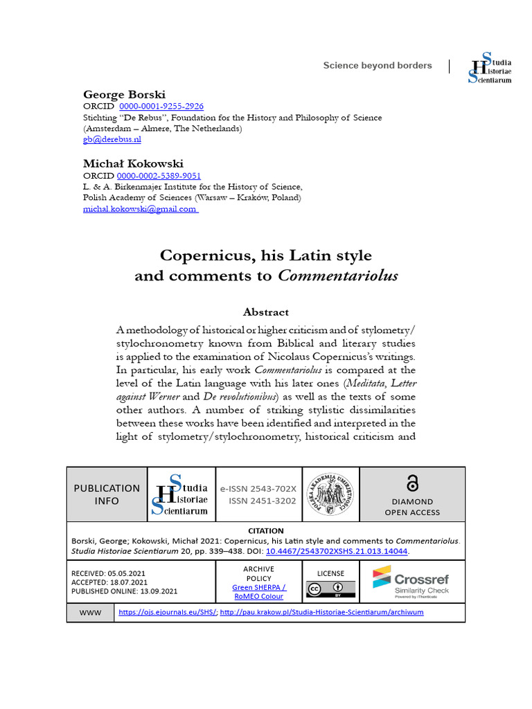 Science Beyond Borders | PDF | Nicolaus Copernicus | Heliocentrism