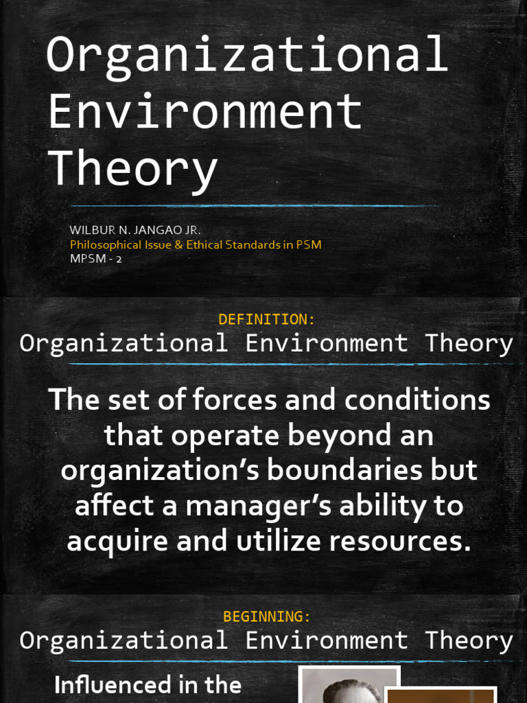 Organizational Environment & Contingency Theory | PDF | Leadership ...