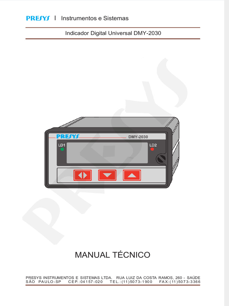 Document - Onl - Manual Dmy 2030 | PDF | Termopar | Armazenamento de ...