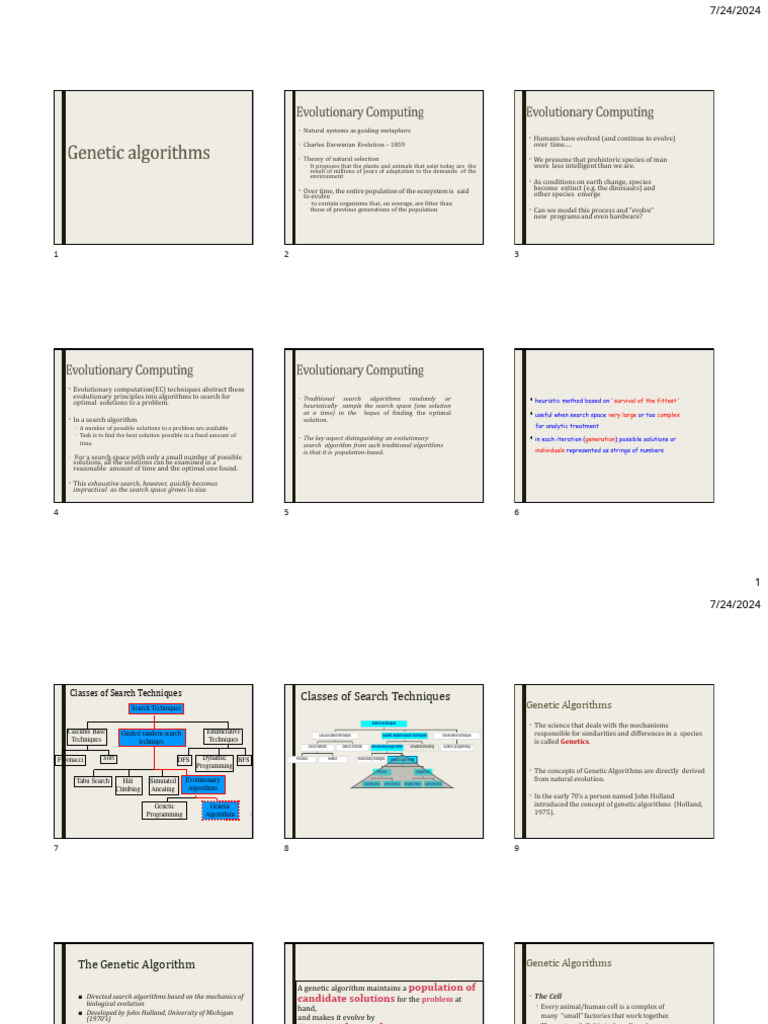 AI L5 - Genetic Algorithms | PDF | Genetic Algorithm | Evolution