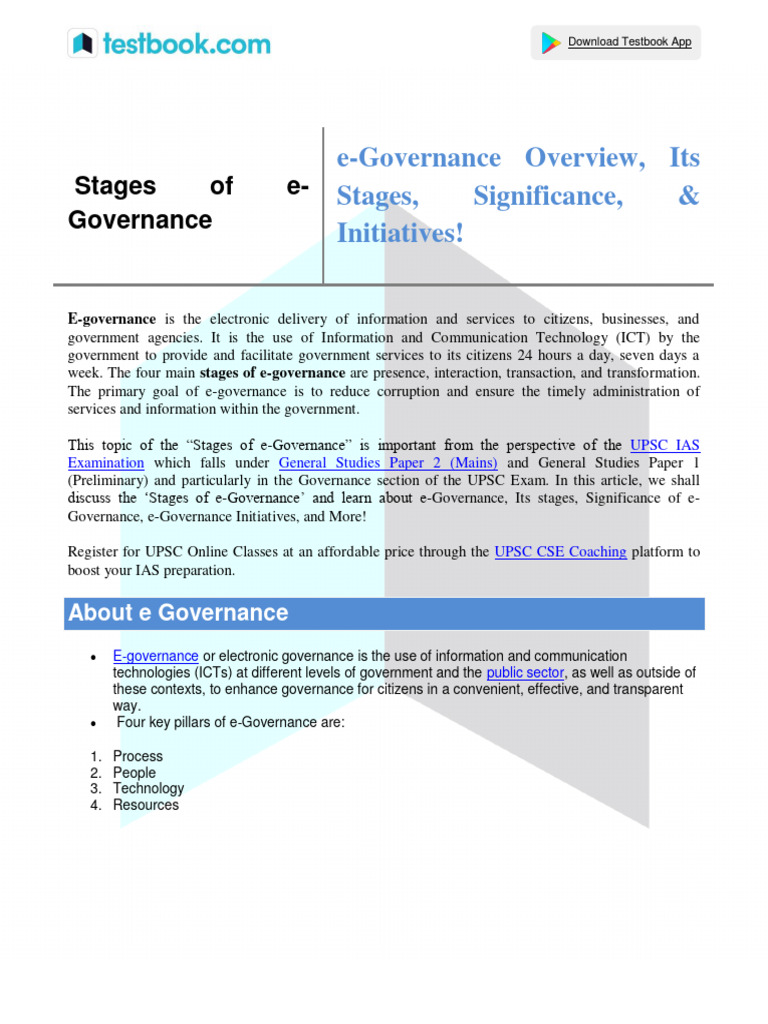 Stages of e Governance f50432f9 | PDF | E Government | Computing