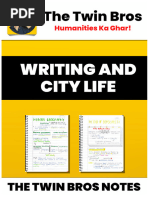 Writing and City Life Class11 Notes | PDF