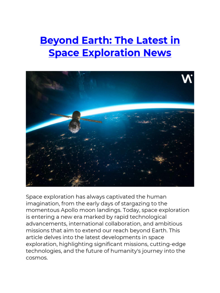 Beyond Earth - The Latest in Space Exploration News | PDF | Space ...