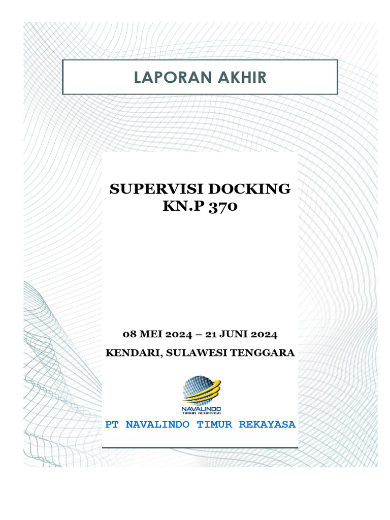 Laporan Supervisi Docking KNP 370 | PDF