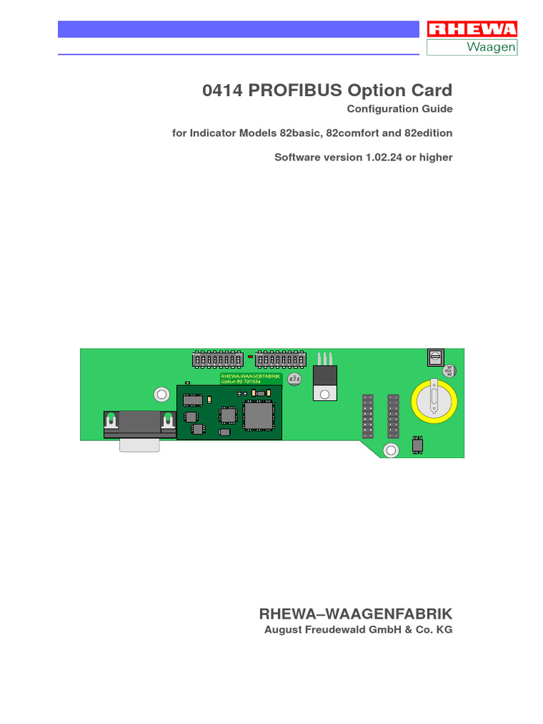 0414 Profibus Option Card For 82b+c+e | PDF | Electrical Connector | Screw