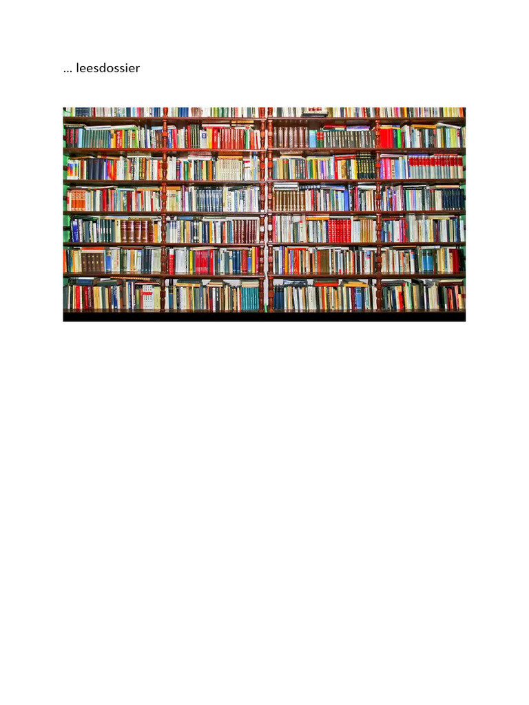 Leesdossier Jeugdliteratuur2 | PDF