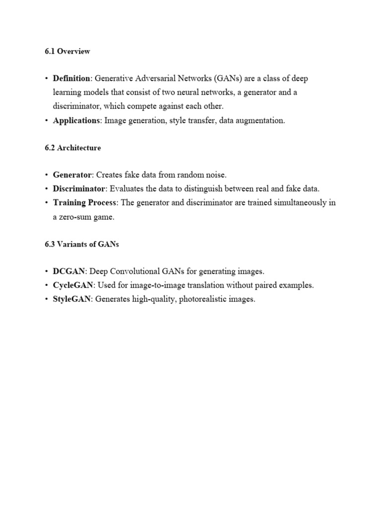 Generative Adversarial Networks (GANs) | PDF