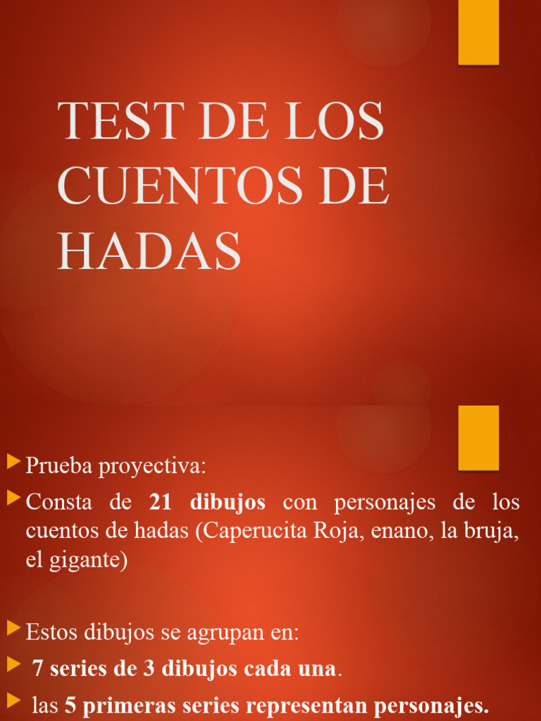 Test de Los Cuentos de Hadas Clase 13 Mayo | PDF | Cuentos de hadas ...