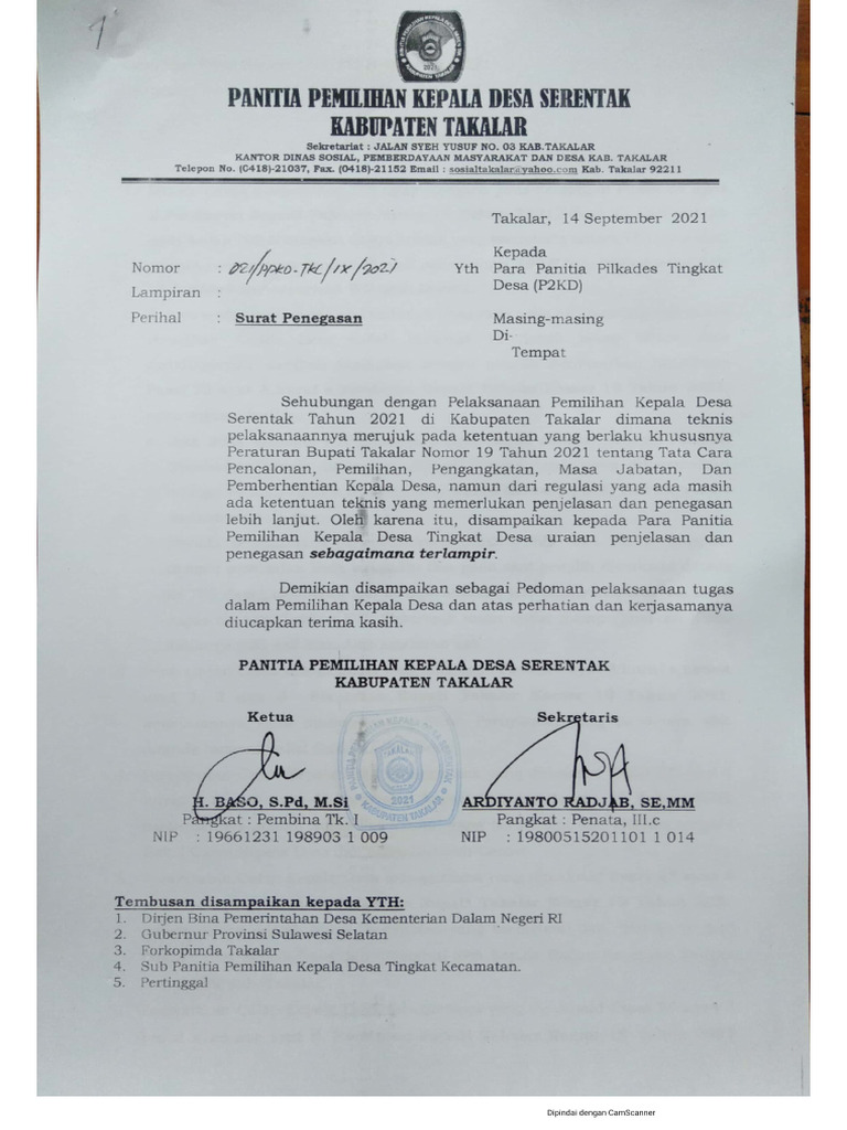 Surat Penegasan | PDF