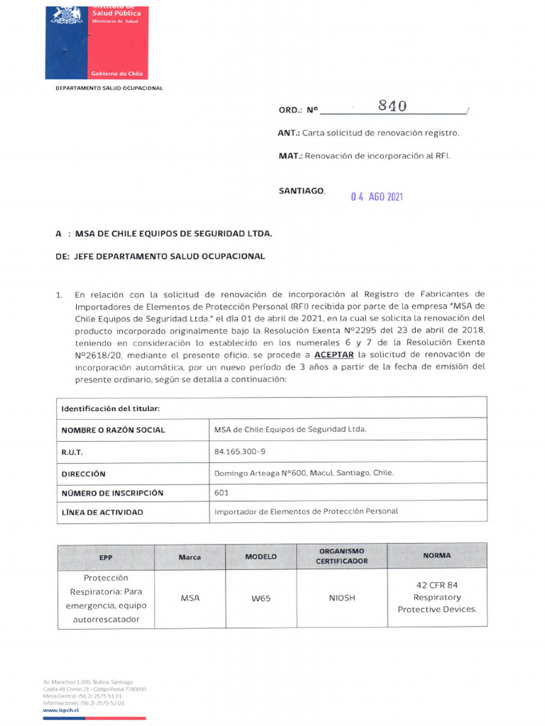 04-06-008-ISP Autorescatador MSA FV06-08-2024 | PDF