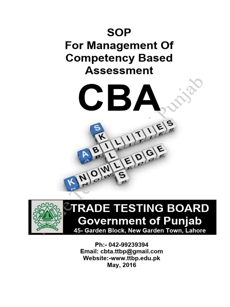 SOP CBTA May 16 | PDF | Multiple Choice | Evidence