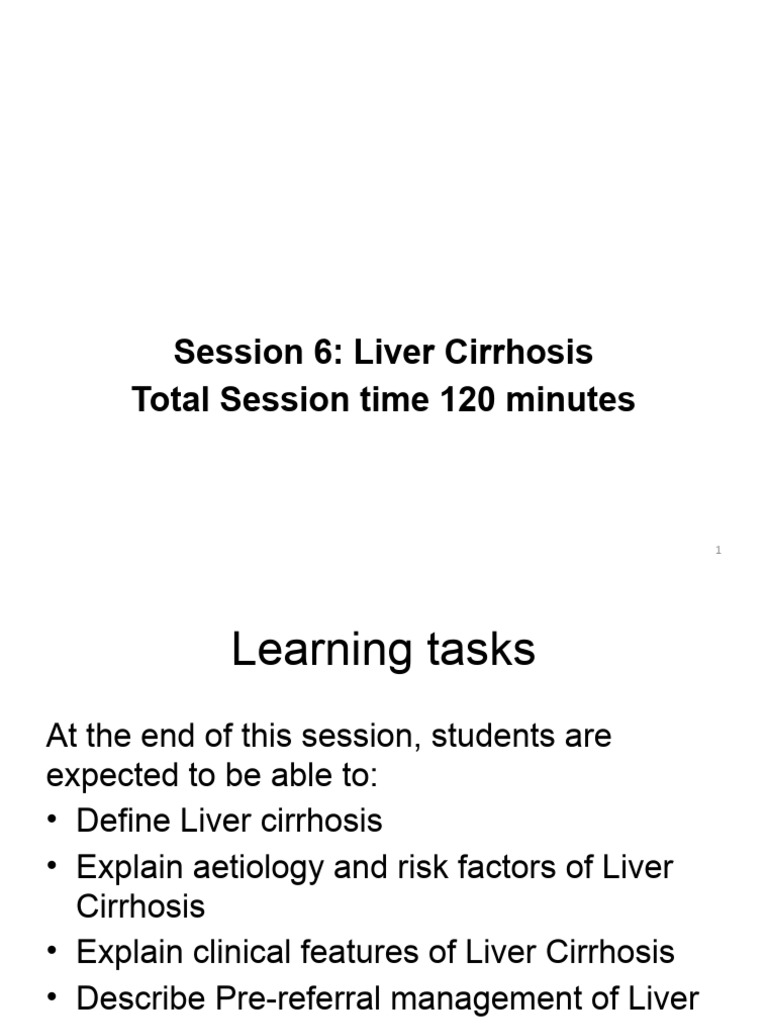 Session 16 Liver Cirrhosis | PDF | Cirrhosis | Liver