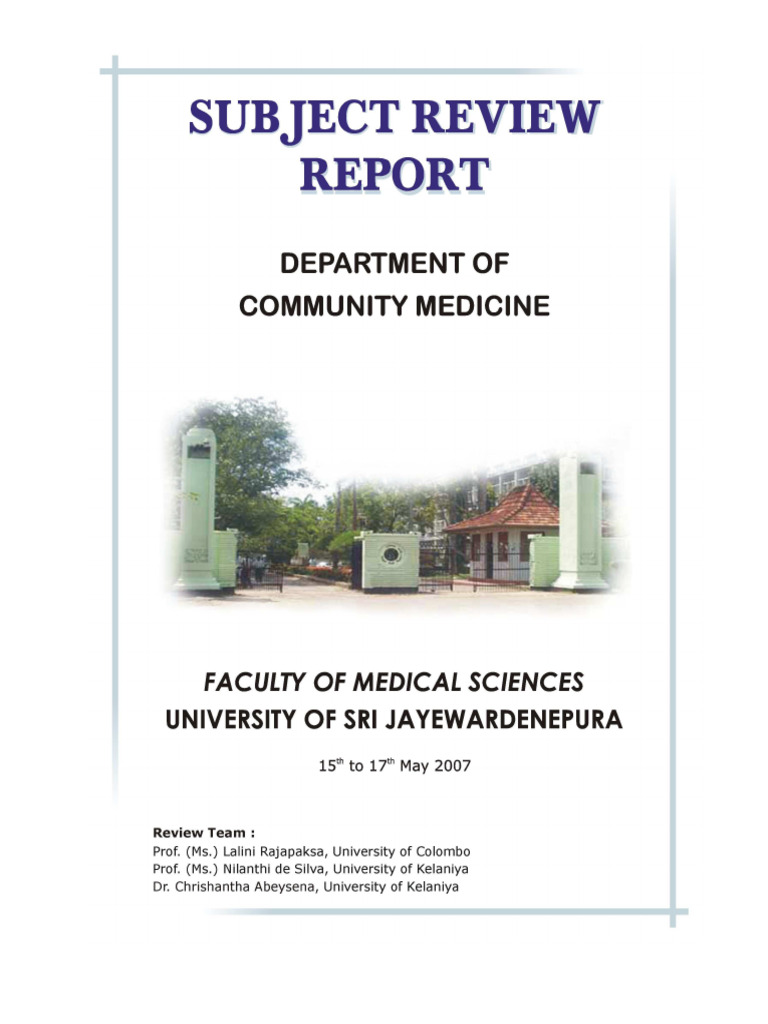 Dep Com Medicine | PDF | Health Care | Epidemiology