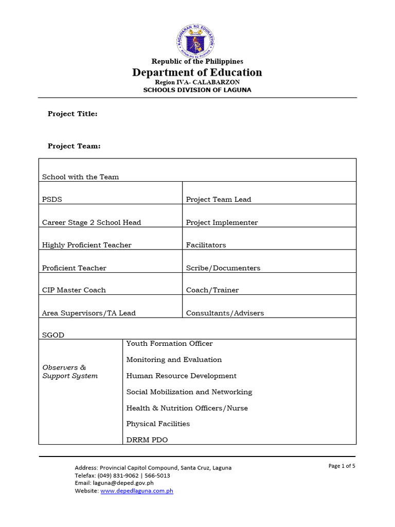 School Improvement Project Plan | PDF