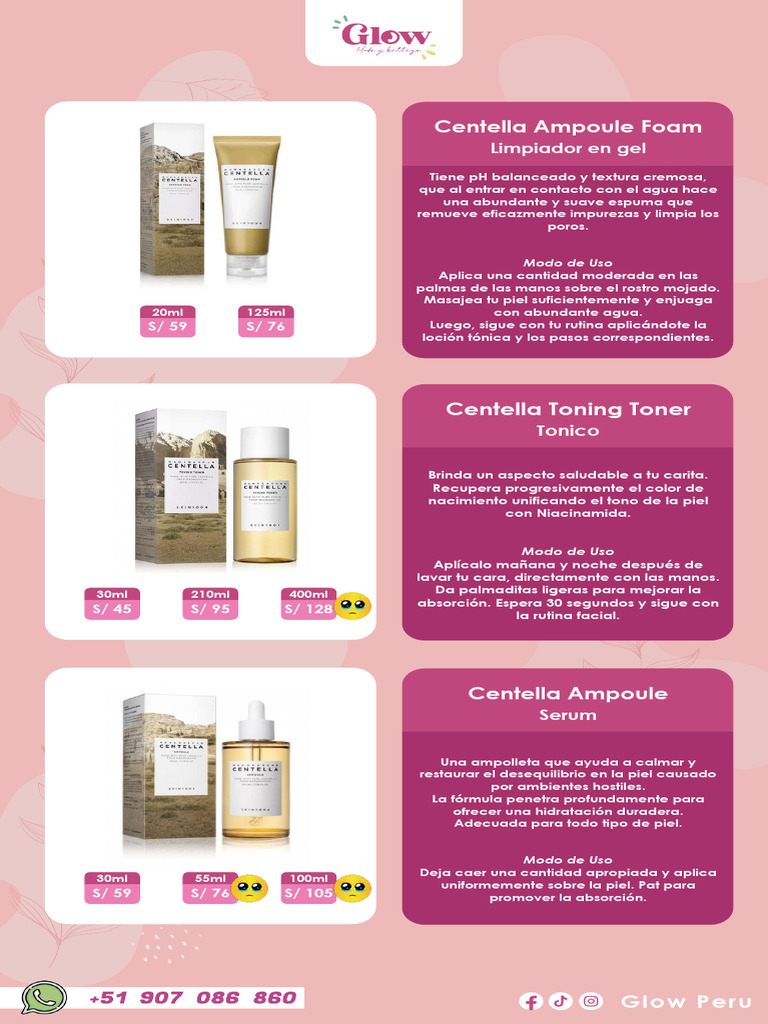 Catalogo - Glow - Productos Centella - Junio - B | PDF | Piel