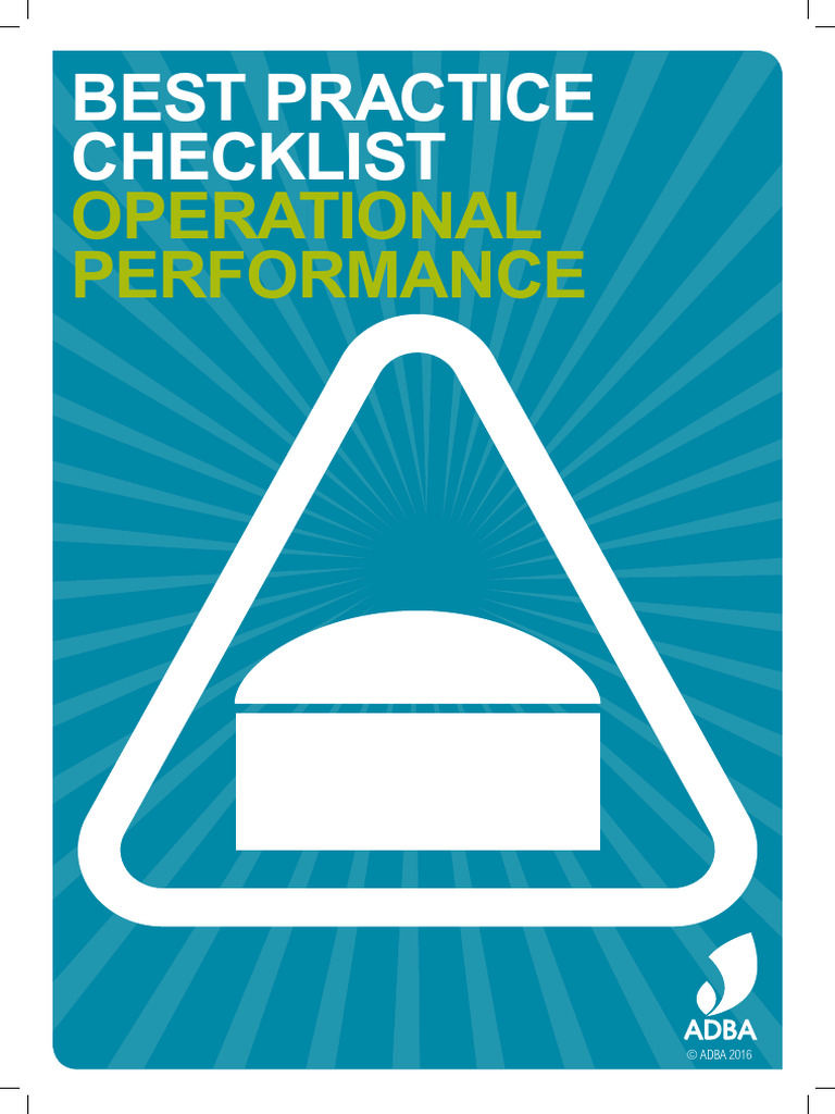 Best Practice Checklist Operational Performance | PDF | Anaerobic ...