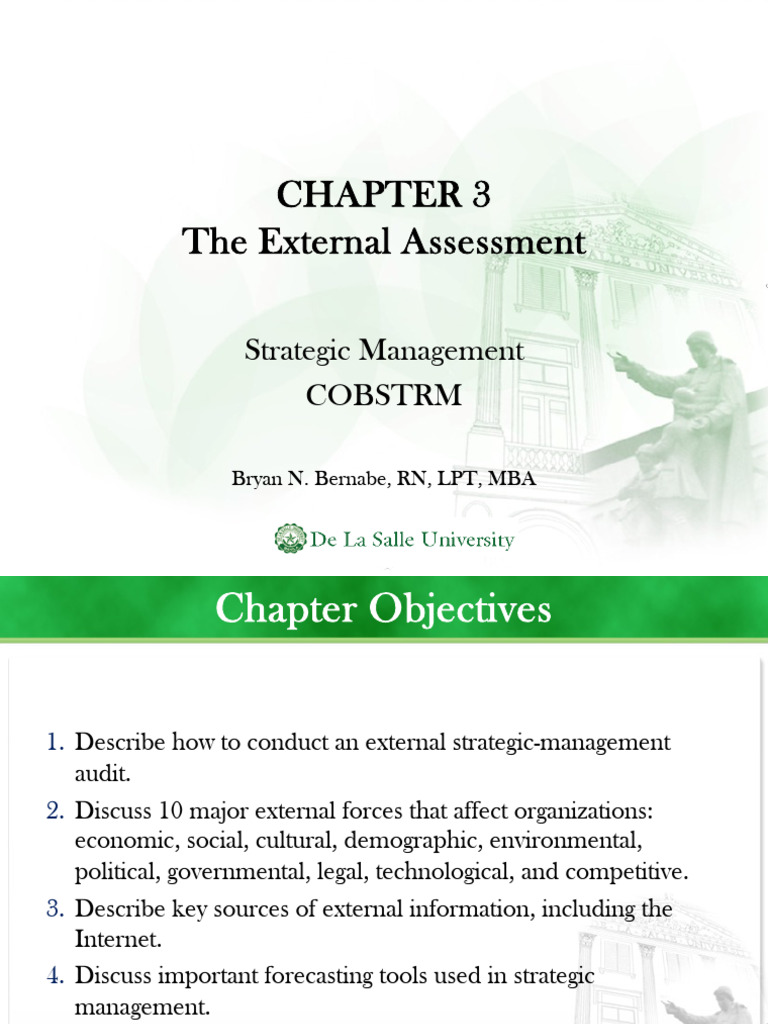 Chapter 3 the External Assessment | PDF | Strategic Management | Competition