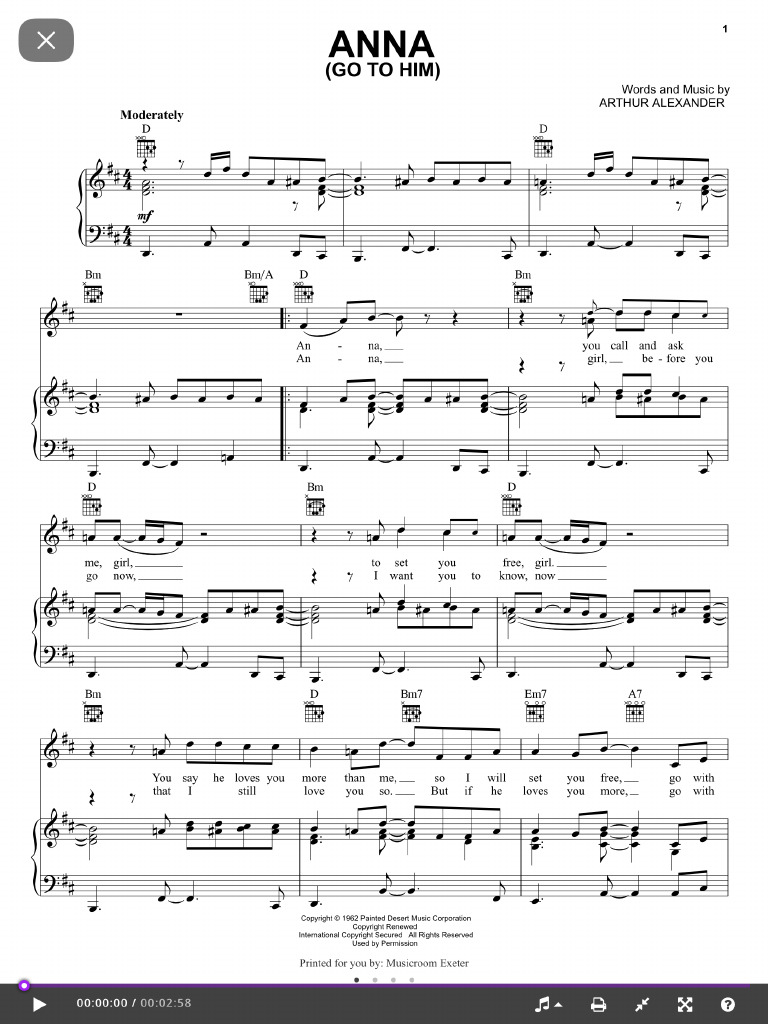 Anna (Go To Him) | PDF