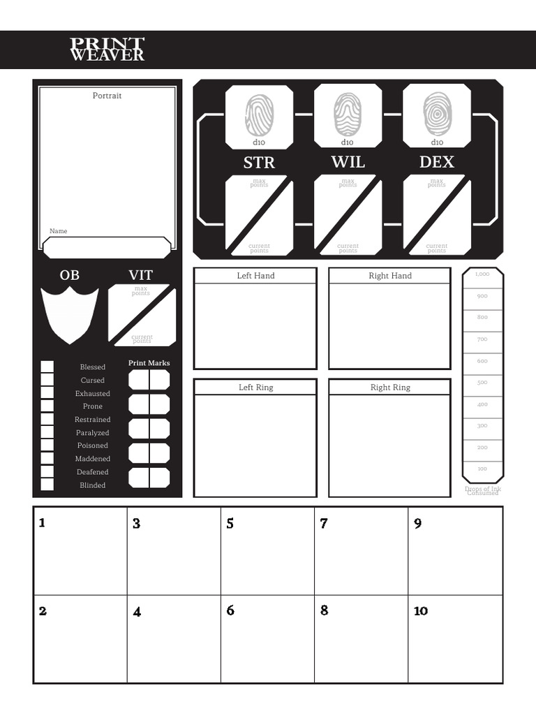 Evelyn Wildex Character Sheet | PDF