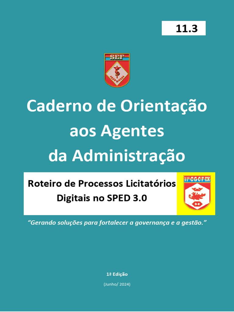 Roteiro de Licitações Digitais SPED 3.0 | PDF | Negócios | Finanças e ...