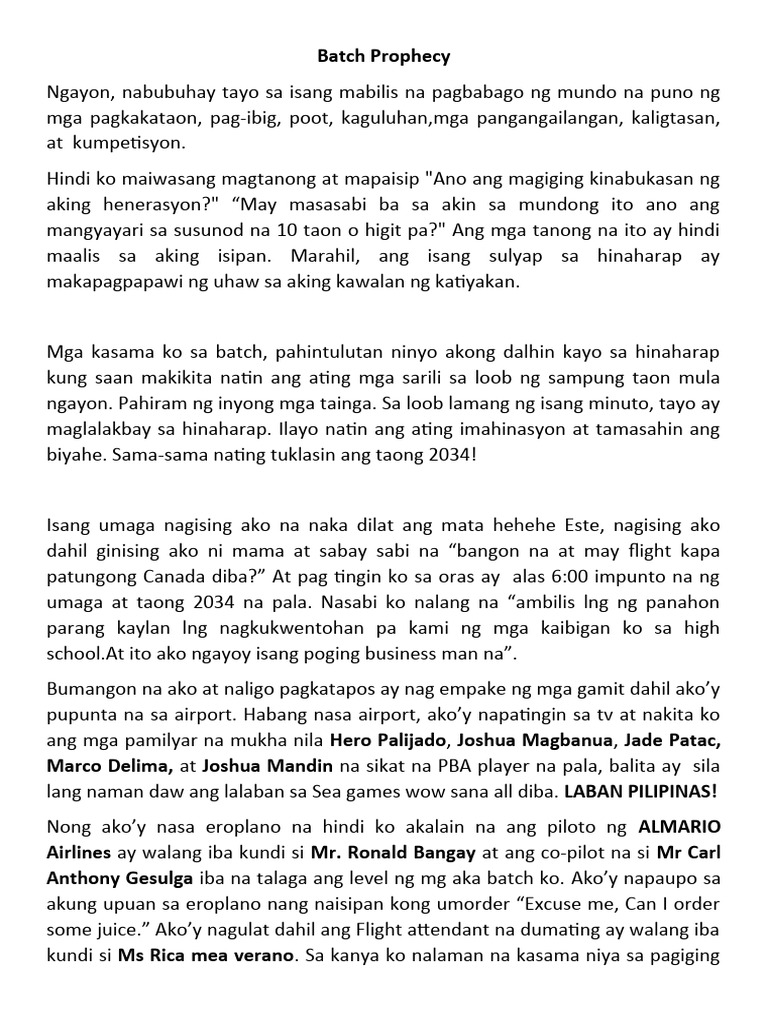 Batch Prophecy | PDF