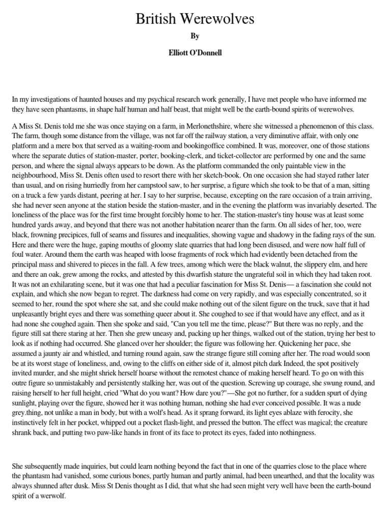 Werewolves | PDF | Werewolves