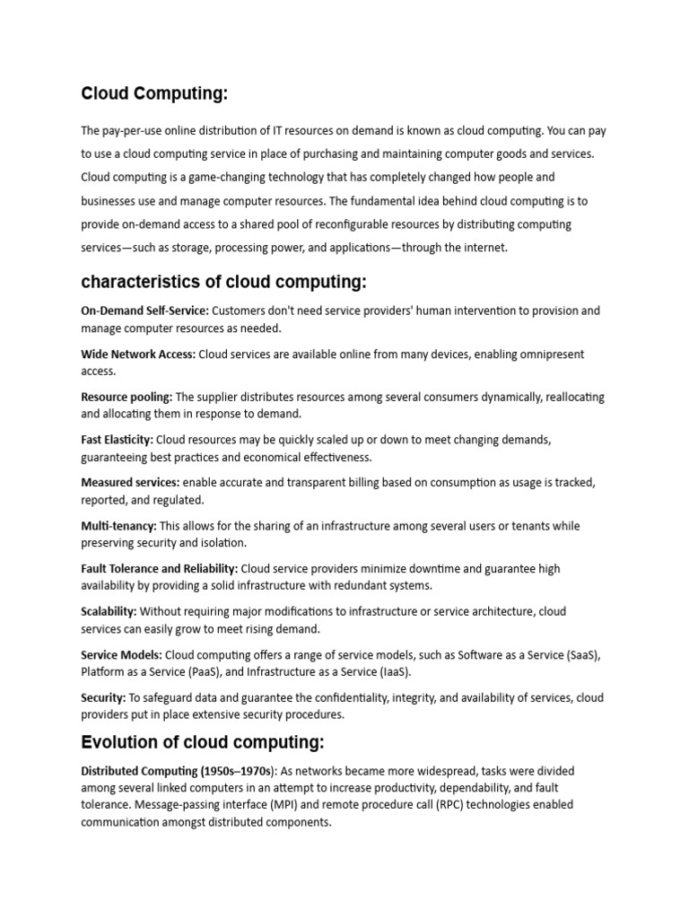 Cloud Computing | PDF | Cloud Computing | Software As A Service