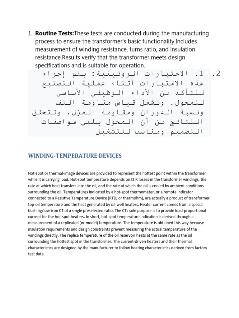 Routine Tests Pdf Transformer Temperature